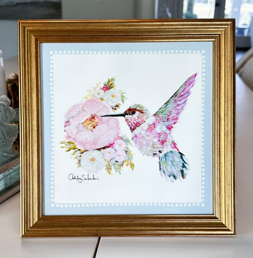 “Lu Lu" Hand-Embellished Print – Ashley Salvatori