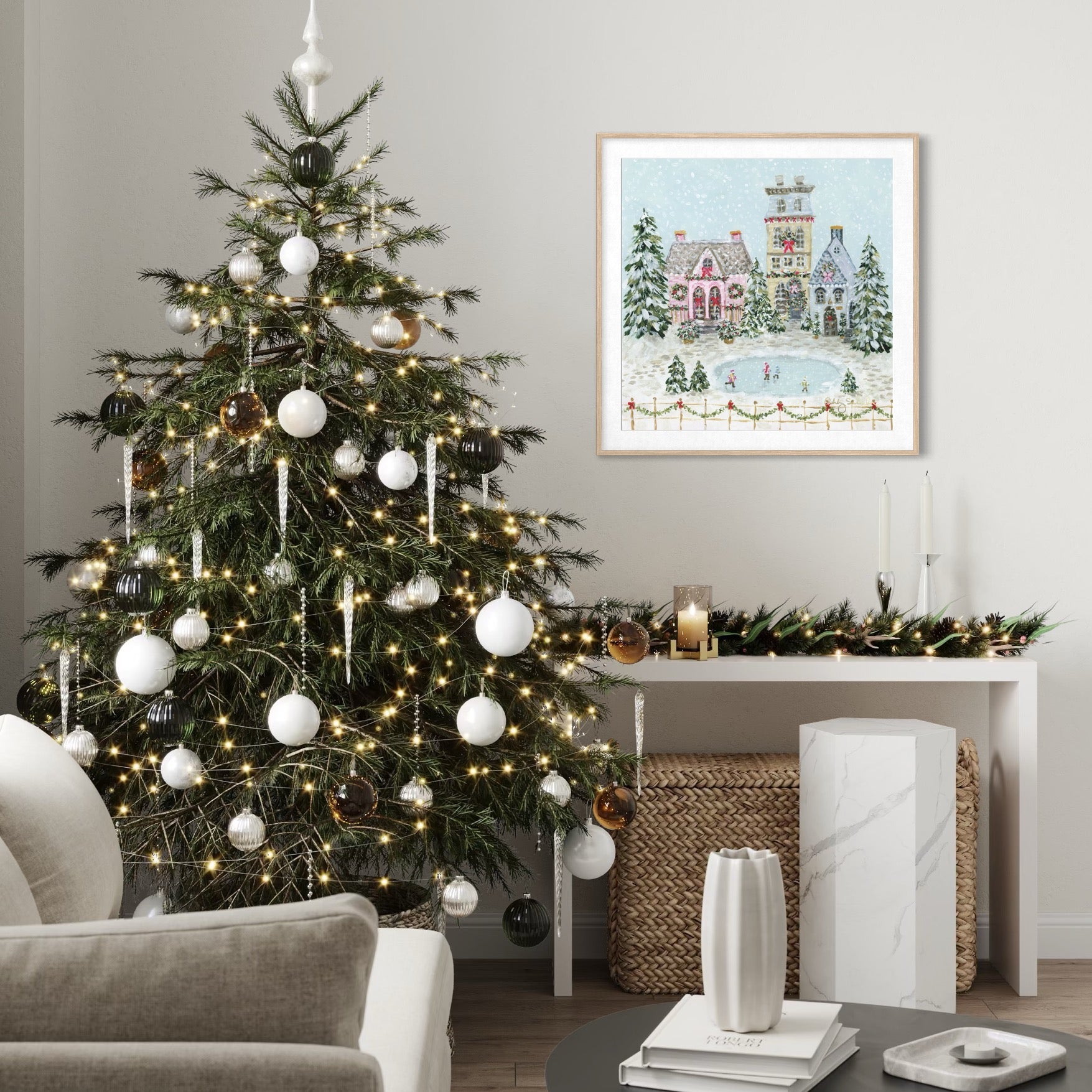 "Snowflake Village" Signature Canvas Print – Ashley Salvatori
